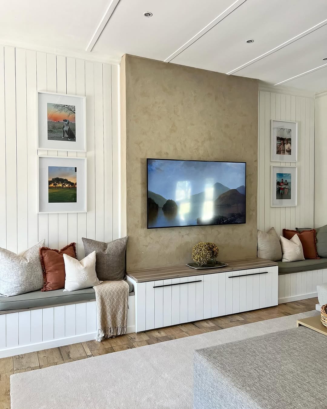 Living Room With Tv On Side Wall