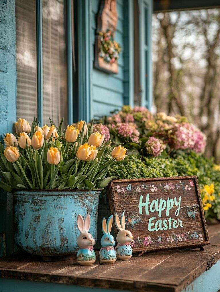 25 Easter Front Porch Decor Ideas to Welcome Spring with Style