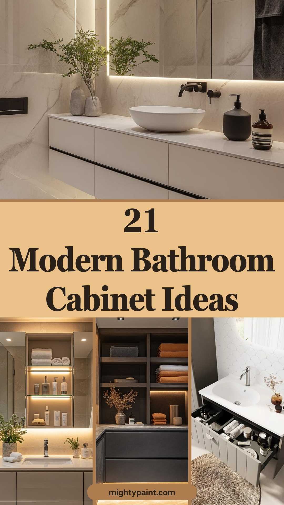 21 Modern Bathroom Cabinet Ideas