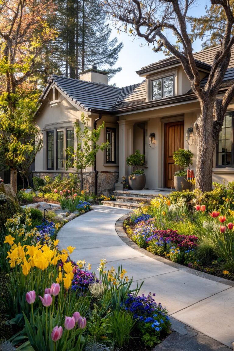 20 Front of House Flower Bed Ideas to Instantly Boost Curb Appeal